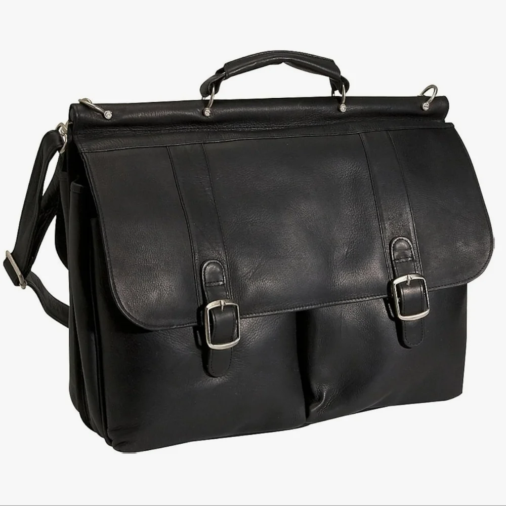 David King | Bags | David King Dowel Top 43 Reinforced Black Leather ...